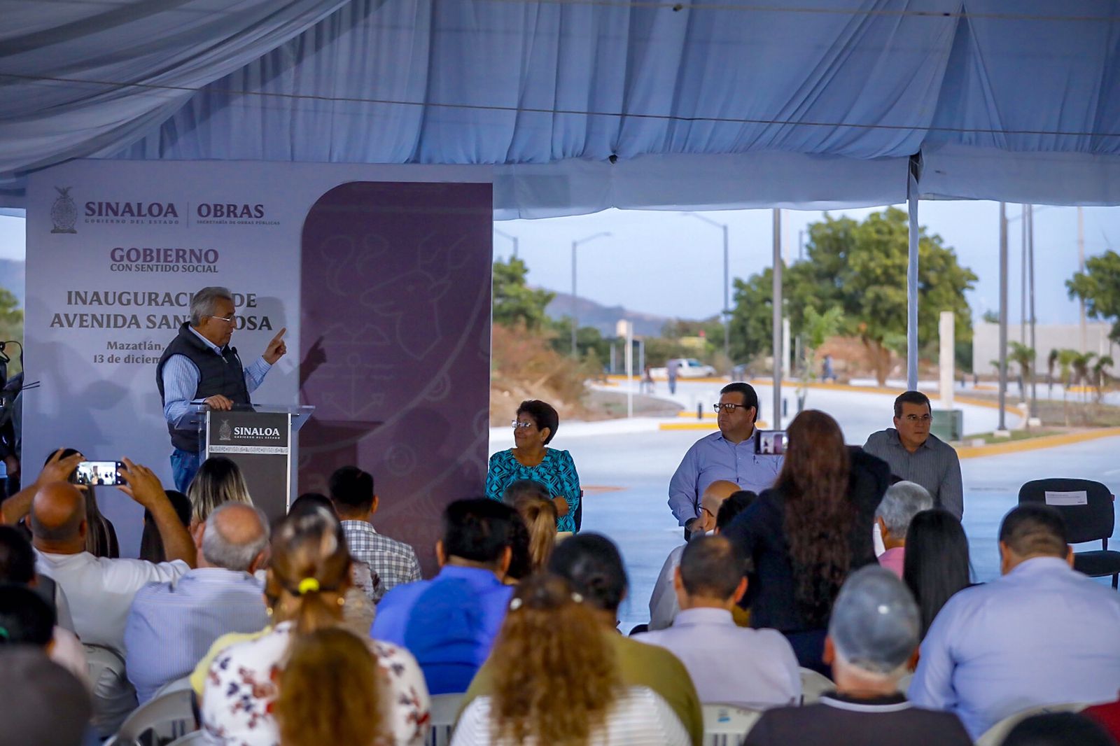 Rocha inaugura la avenida Santa Rosa, en Mazatlán - El Fuerte